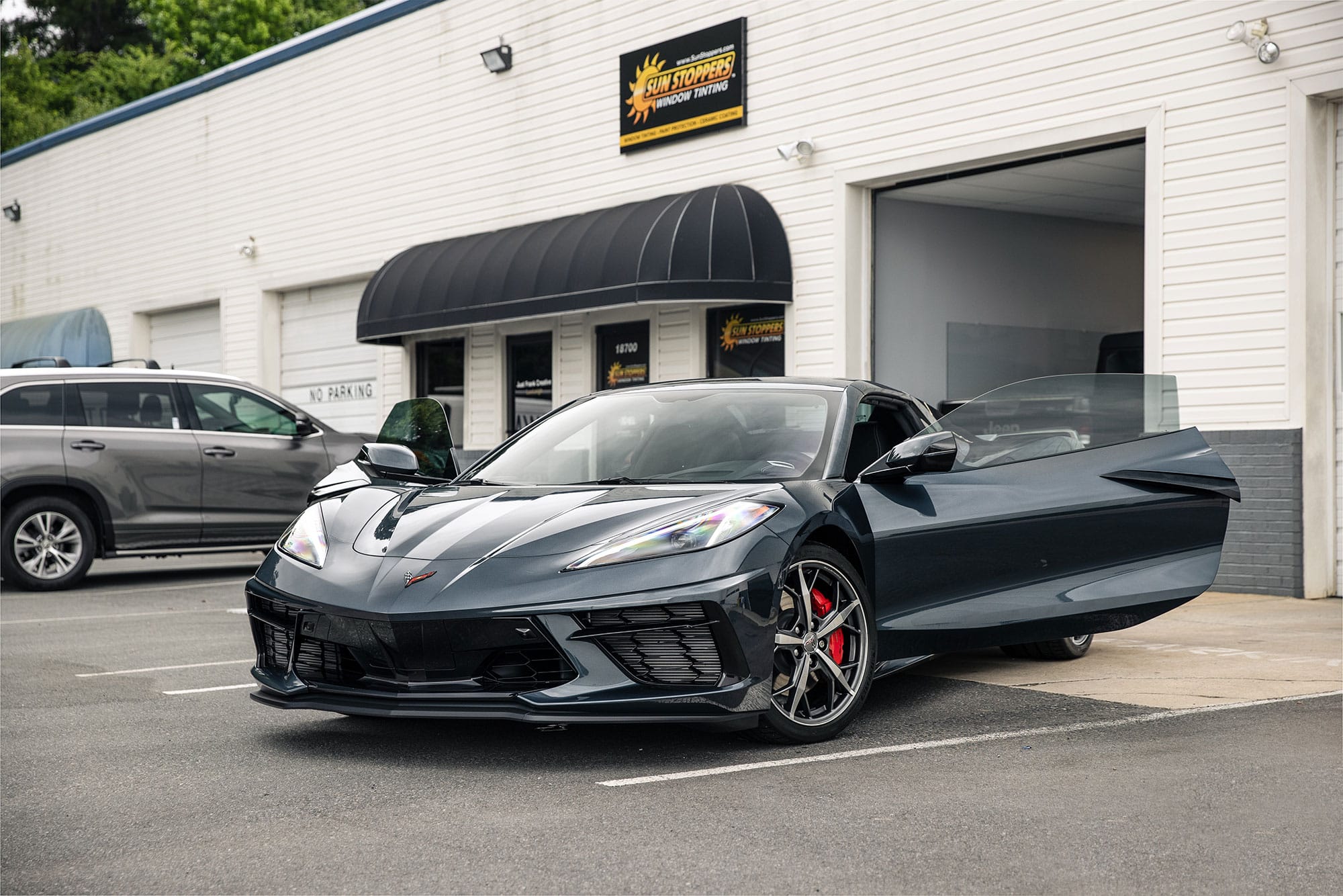 2021 Chevrolet C8 Corvette Grey Window Tinting (Grey)